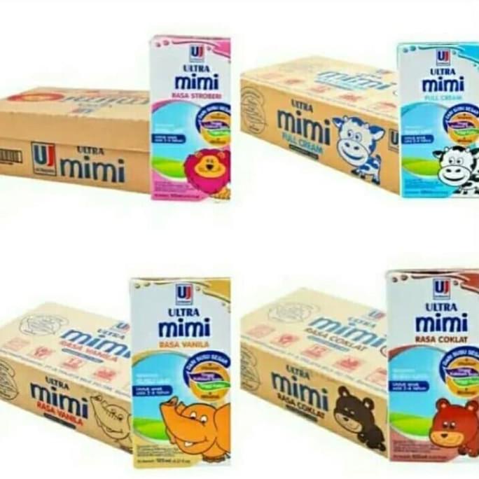 Jual Susu Ultra Mimi 125 Ml Plain/Chocolate/Vanilla/Strawberry 125Ml ...