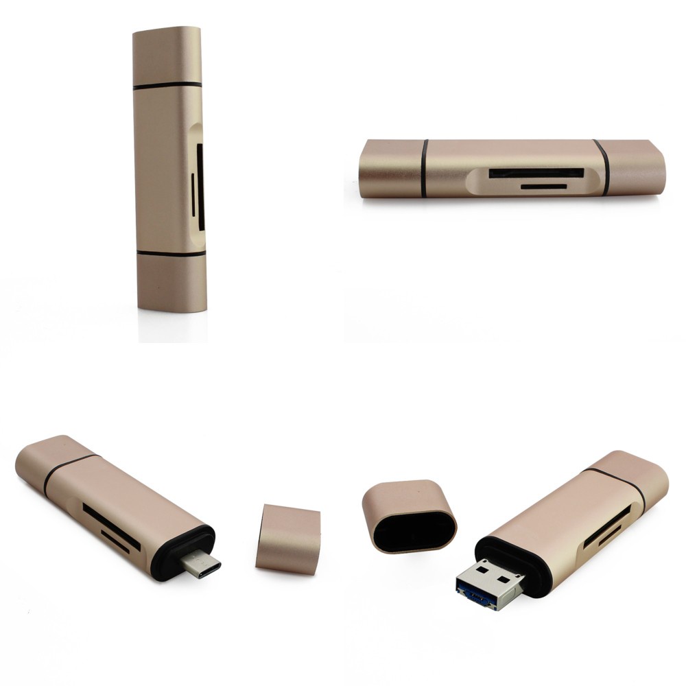 Jual OTG 3 IN 1 SMART CARD READER USB 3.0 TYPE C Combo Pembaca Kartu ...