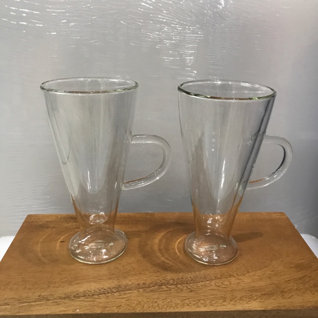 Jual 2 pc irish double wall glass 230ml gelas kopi kaca | Shopee Indonesia