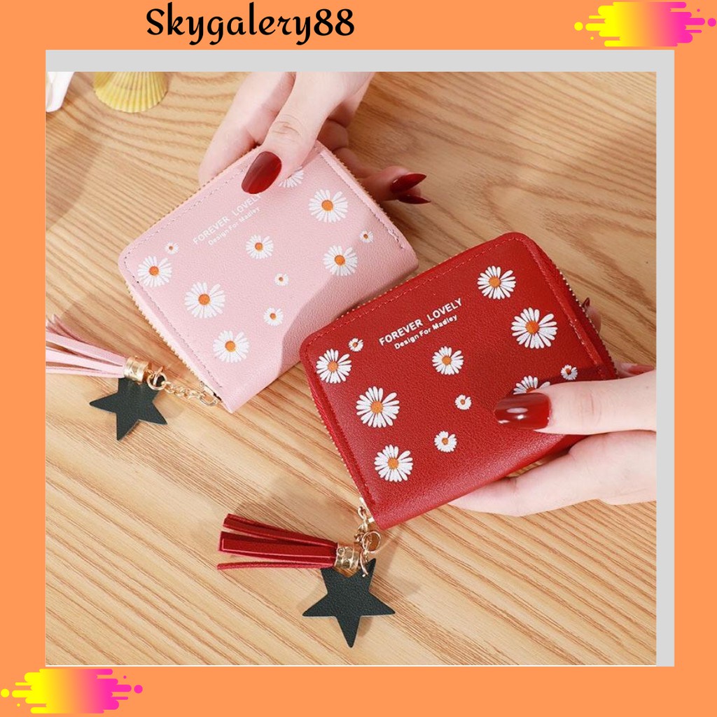 Jual Dompet Wanita Kecil Motif Bunga Daisy Dompet Kecil Wanita import ...
