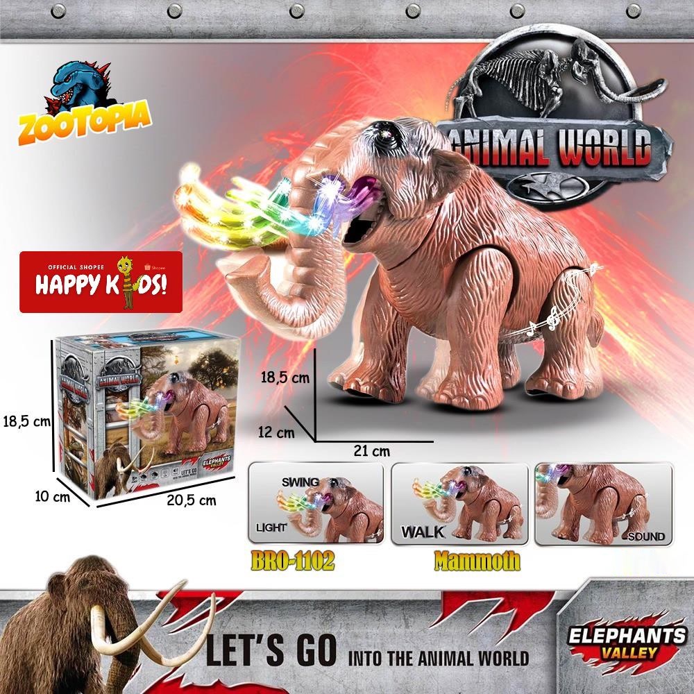 Jual ORIGINAL MAMMOTH HEWAN GAJAH DAPAT BERJALAN DAN BERLAMPU MAINAN ...