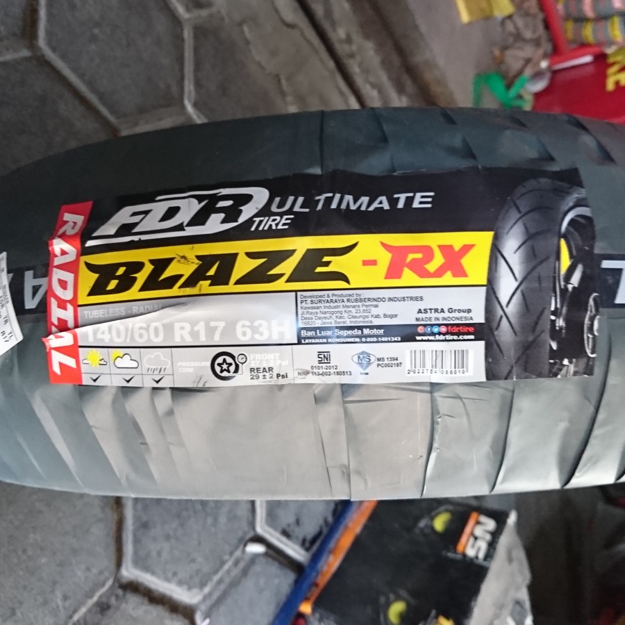 Jual Ban RADIAL FDR Blaze RX 140/60 ring 17 ban motor Ninja CBR 250 CB150R | Shopee Indonesia