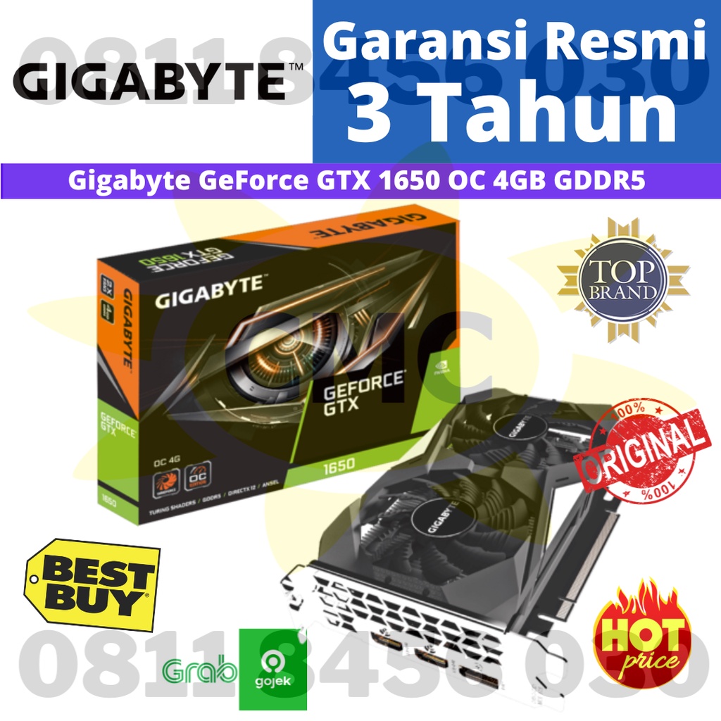 Jual VGA Gigabyte GeForce GTX 1650 4GB DDR5 OC Dual Fan GTX1650 Resmi ...