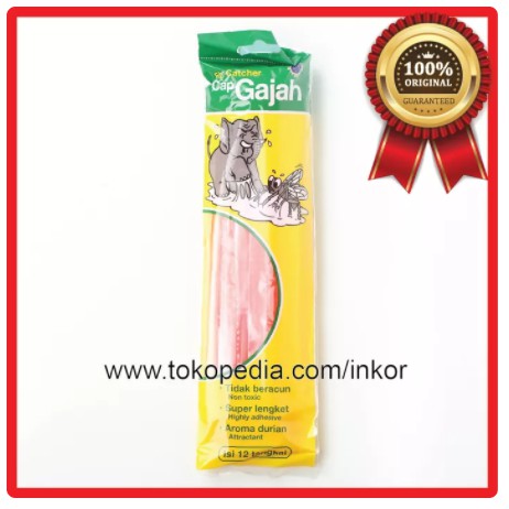 Jual CAP GAJAH LEM LALAT STICK TIDAK BERACUN SUPER LENGKET DURIAN 12PCS ...