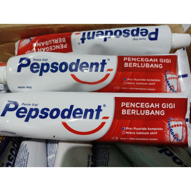 Jual Pepsodent merah putih 190gr tanpa kotak | Shopee Indonesia