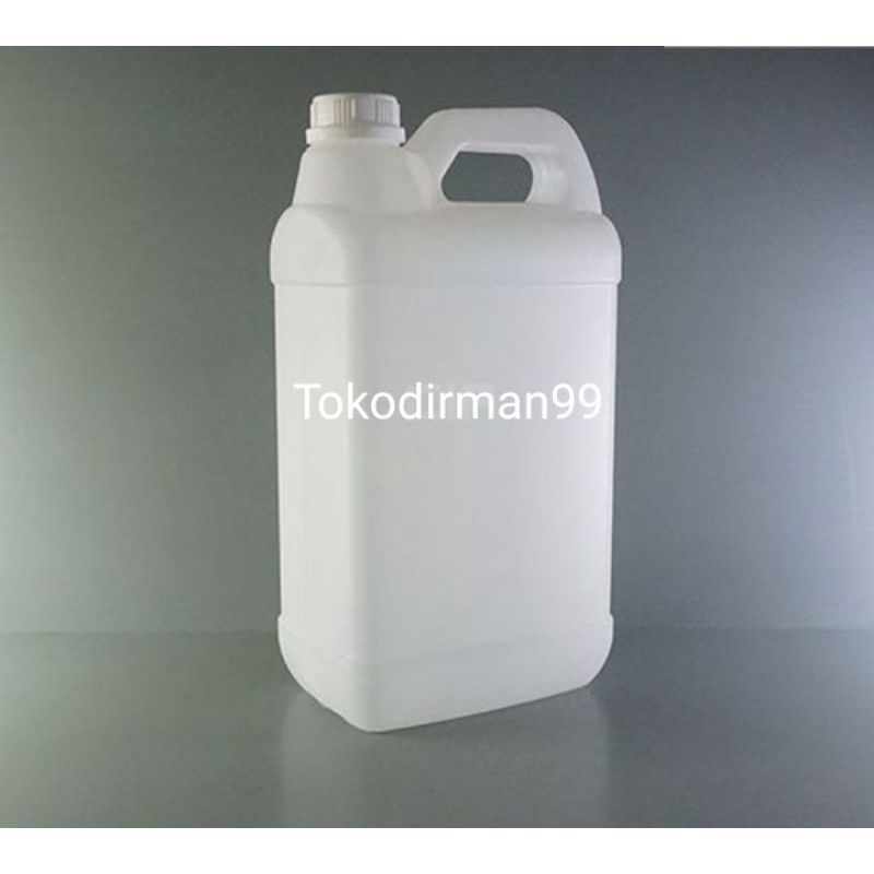 Jual Botol Drigen Jerigen bekas 5000 ml/5 l putih polos + tutup ...