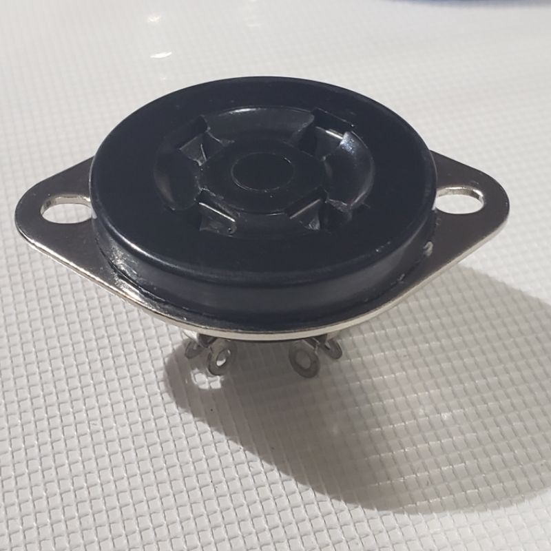 Jual Bakelite UX4 Tube Socket 300B - Nickel Plated Pin - Chassis Mount ...