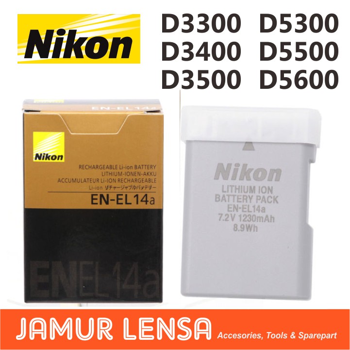 Jual Baterai Nikon D5300 D5500 D5600 Batre D3300 D3400 D3500 Batu Batrei Battery EN EL14a ...