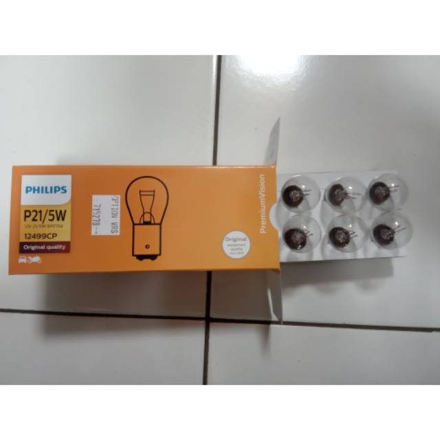 Jual Bohlam lampu rem S25 P21/5W philips | Shopee Indonesia