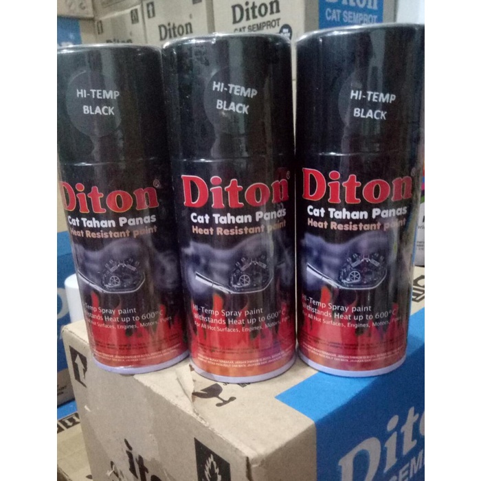 Jual pilok pilox diton hi temp black 150cc (black doff) tahan panas knalpot | Shopee Indonesia