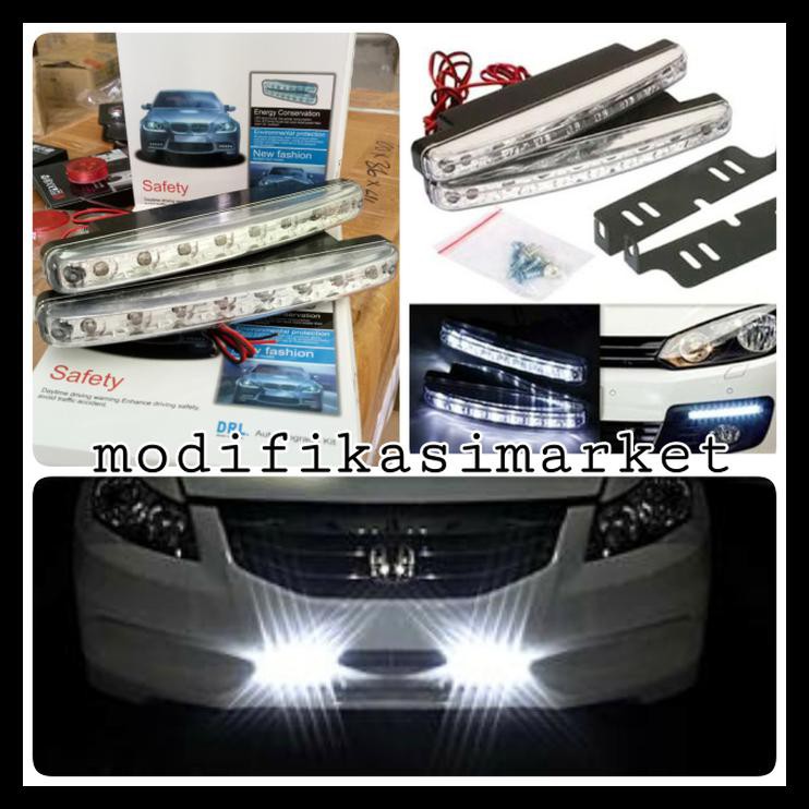 Jual BIG SALE! lampu led drl 8 titik universal super bright isi 2pc ...