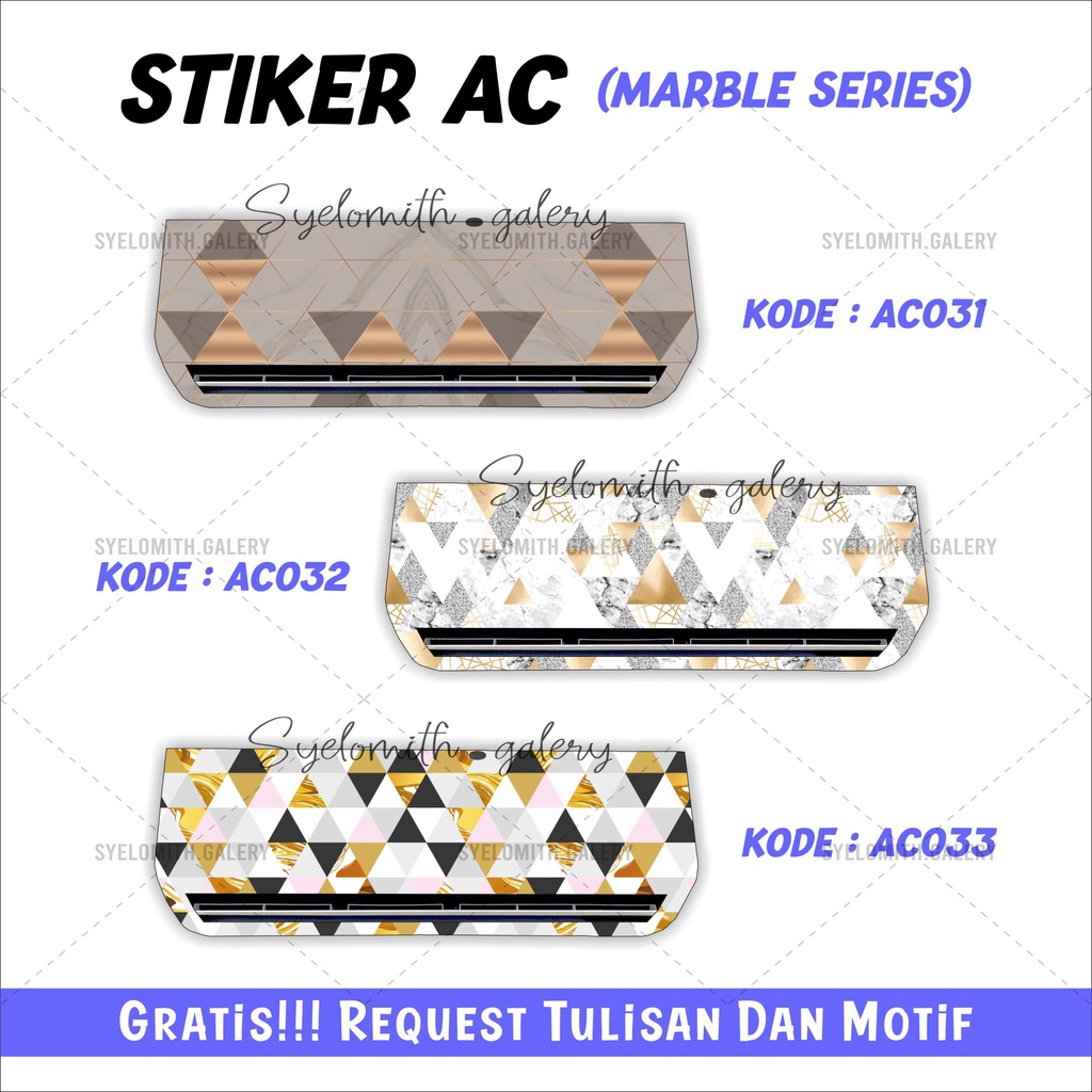 Jual STICKER AC ALL MERK MOTIF MARBLE SERIES | Shopee Indonesia