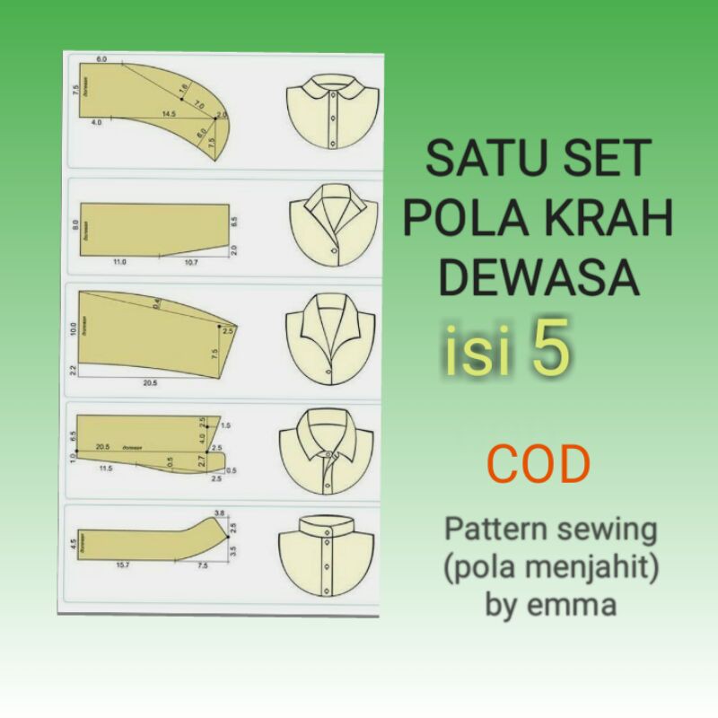 Jual Pola Kerah 1 set | Shopee Indonesia