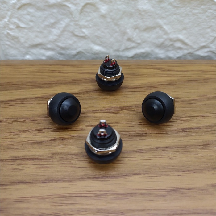 Jual Ds201F Push Button Switch Hitam 12Mm Pbs-33B Waterproof Momentary ...