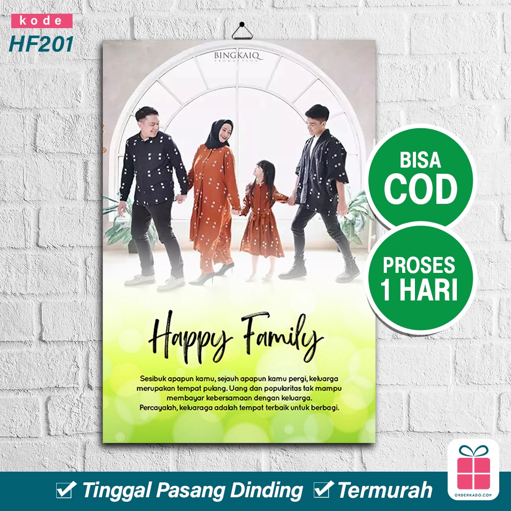 Jual CETAK FOTO Tema Keluarga Happy Family Motif HF201 - HF206 MD2 ...