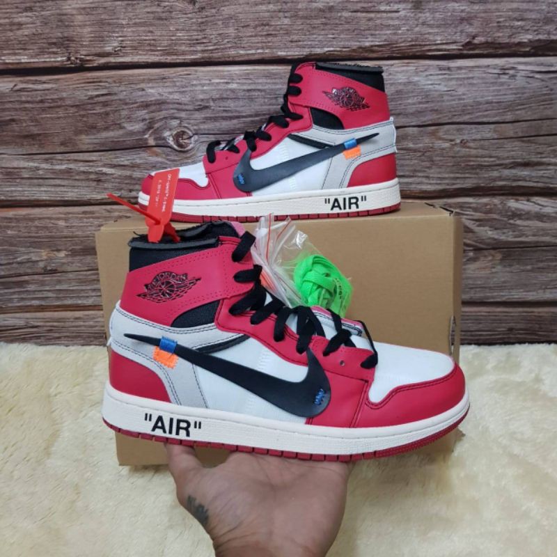 Jual Sepatu Nike Air Jordan 1 Putih Merah | Shopee Indonesia