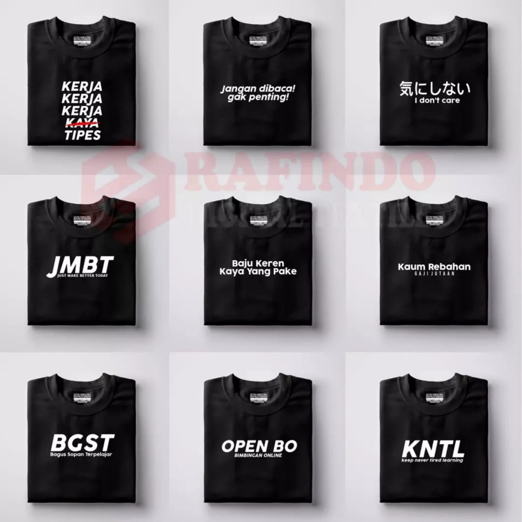 Jual BAJU / KAOS SABLON CUSTOM DESAIN KATA -KATA KEREN UNIK VIRAL TERBARU, PALING LARIS | Shopee ...