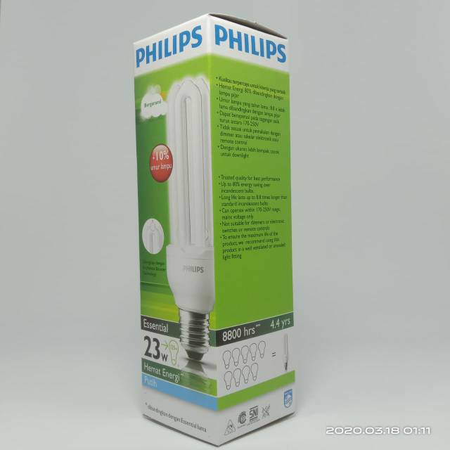 Jual Lampu Philips Essential 23W 23 W 23 Watt 23Watt - Putih ...