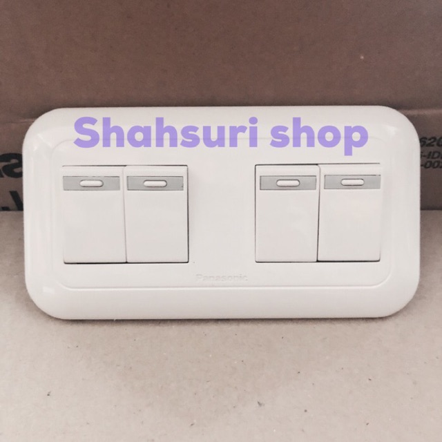 Jual Saklar double seri ganda isi 4 2 gang panasonic 1 set inbow ...