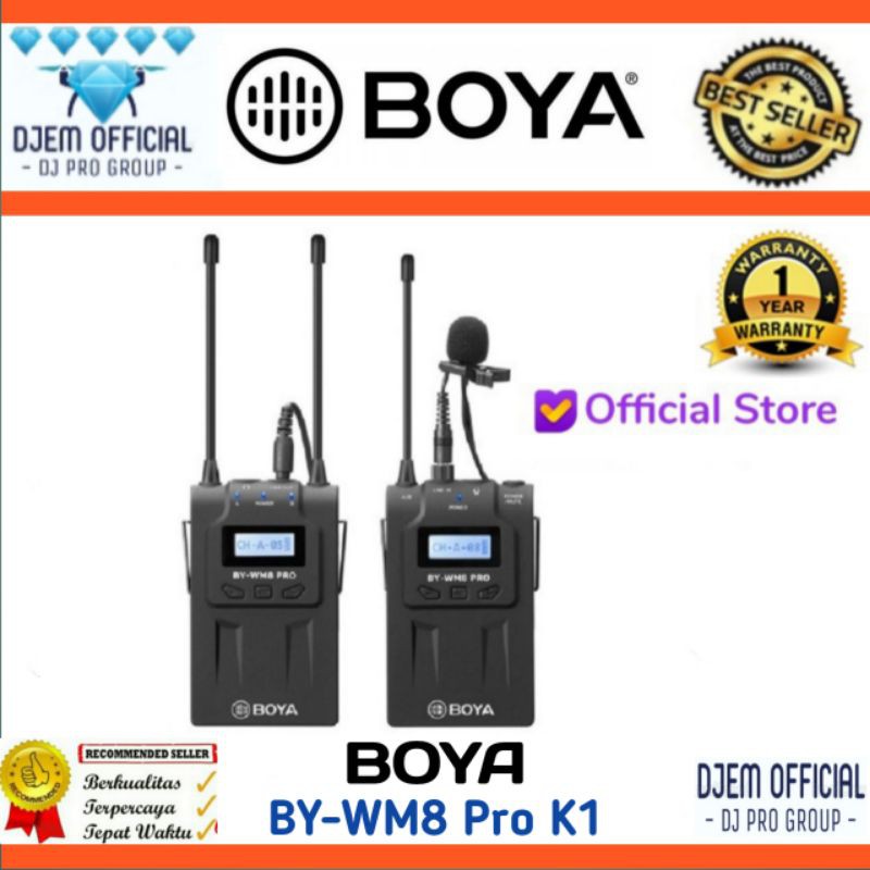 Jual BOYA BY-WM8 Pro K1 UHF Dual Channel Wireless Microphone Mic Boya ...