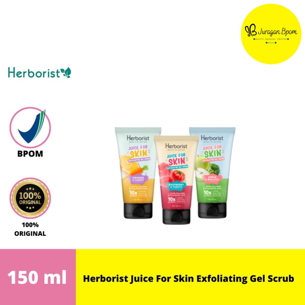 Jual HERBORIST Juice For Skin Exfoliating Gel Scrub – 150ml | Shopee Indonesia