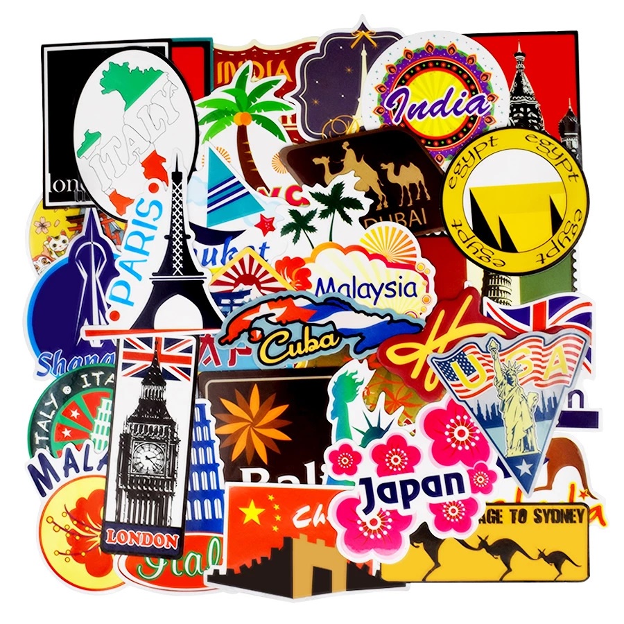 Jual Sticker Travel World Stiker Perjalanan Dunia 100 Pcs | Shopee ...