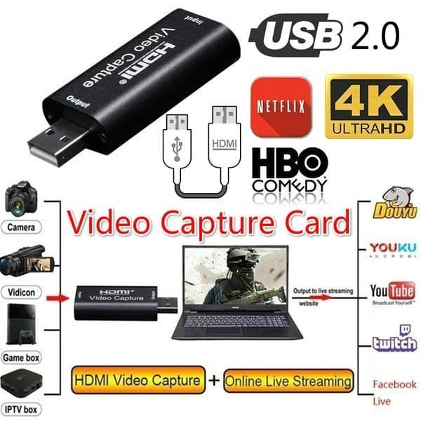 Jual HD VIDEO CAPTURE USB 2.0 4K 30 FPS MOBILE GAME LIVE RECORDING ...