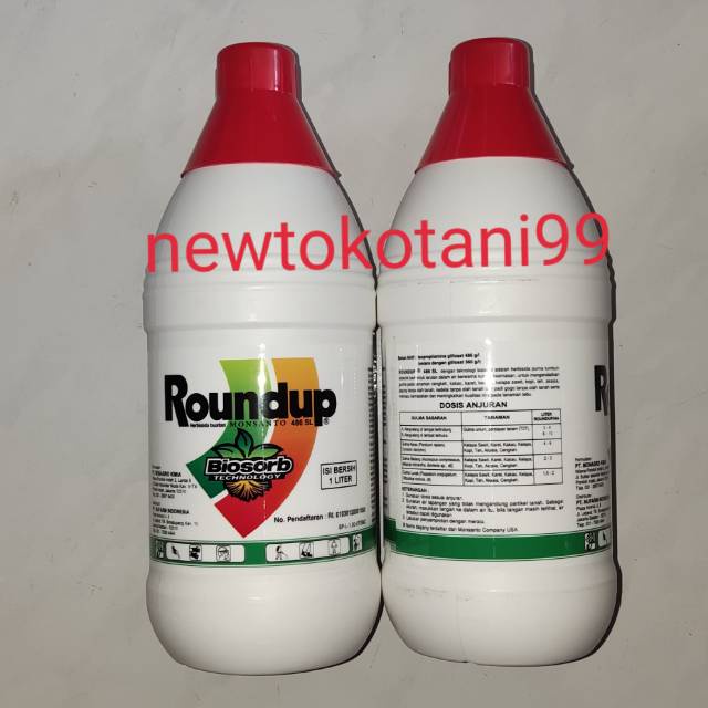 Jual TT99 Herbisida Roundup 1 liter racun rumput sistemik glifosat mati ...