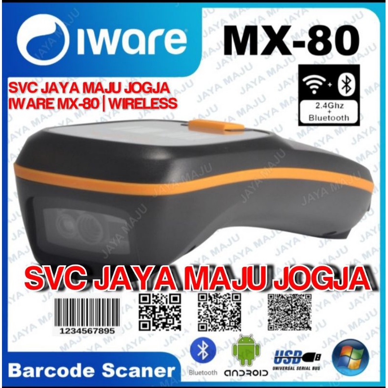 Jual IWARE MX 80 - WIRELESS - 1D 2D || BARCODE SCANNER - HANDHELD - BLUETOOTH USB - CMOS IMAGER ...