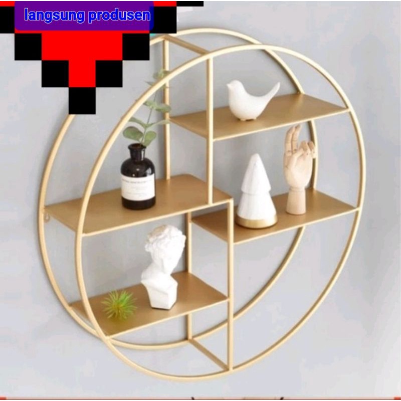Jual Hiasan Dinding Rak Bulat modern 50cm full besi Murah Berkwalitas ...