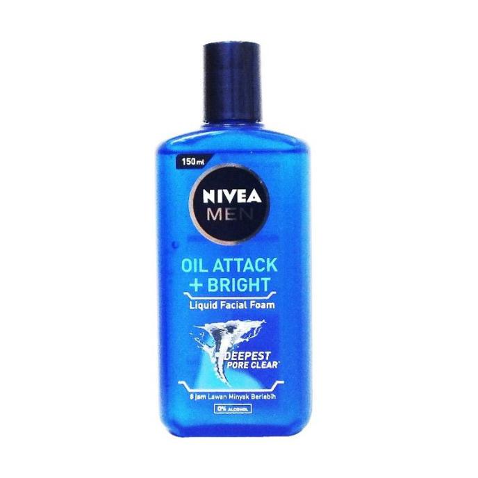 Jual Berkualitas Nivea Men Oil Attack+Bright Facial Foam 150 Ml ...