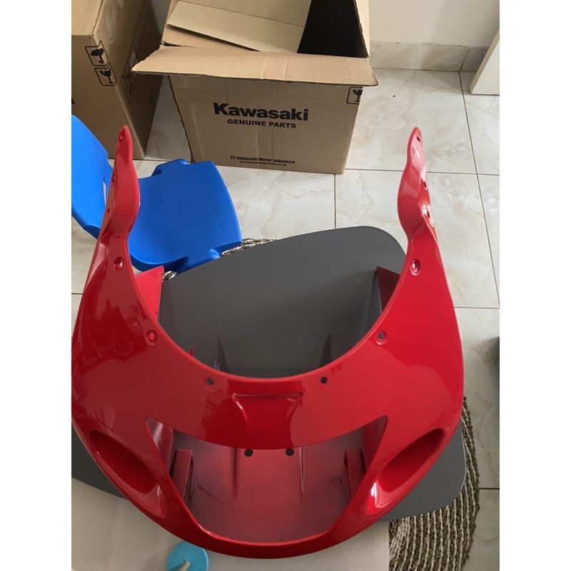 Jual fairing atas original kawasaki ninja rr krr old zx cbu merah ...