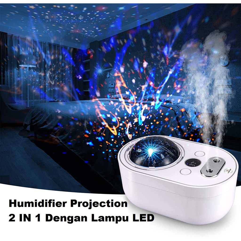 Jual Humidifier Proyektor 1000ml / 1L Double Spray 2 in 1 Aromatheraphy ...