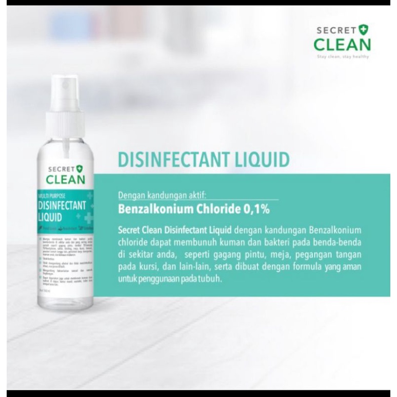 Jual SECRET CLEAN 100 ML DISENFEKTAN | Shopee Indonesia
