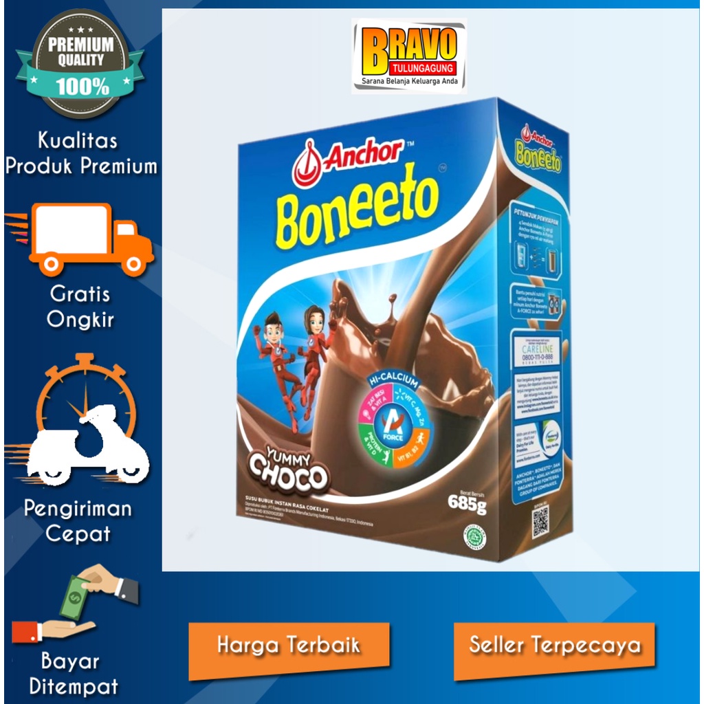 Jual Bravo Supermarket - Boneeto Susu Bubuk Cokelat 685g | Shopee Indonesia