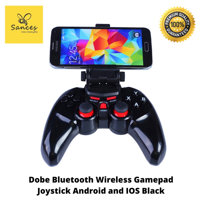 Jual Dobe Bluetooth Wireless Gamepad Joystick for Android and iOS Black ...