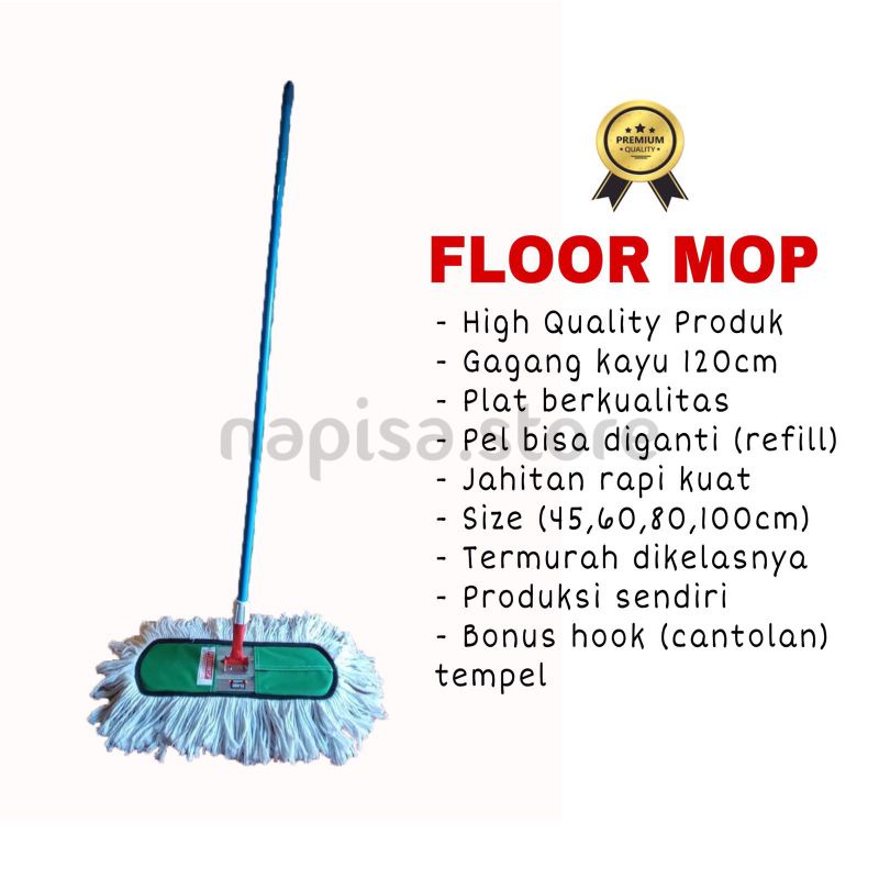 Jual REFIL PEL DUSTER LOBBY LANTAI GAGANG PANJANG FLOOR MOP 45cm 60cm ...