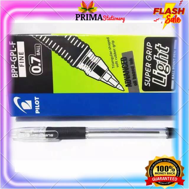 Jual Pulpen Pilot Super Grip Light BPP-GPL-F 0.7mm HITAM - Satuan ...