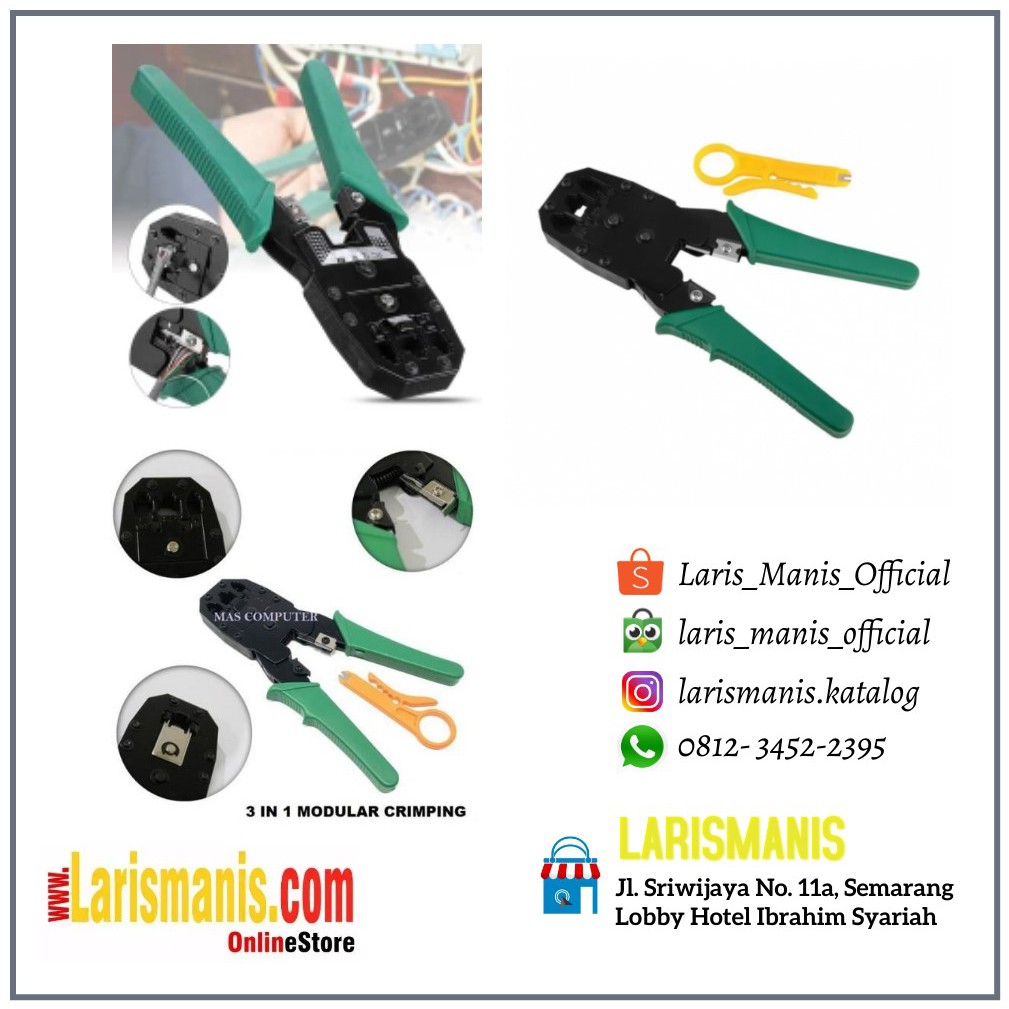 Jual TANG RJ45 / CRIMPING TOOLS / TANG CRIMPING RJ45 RJ11 HT-315 ...