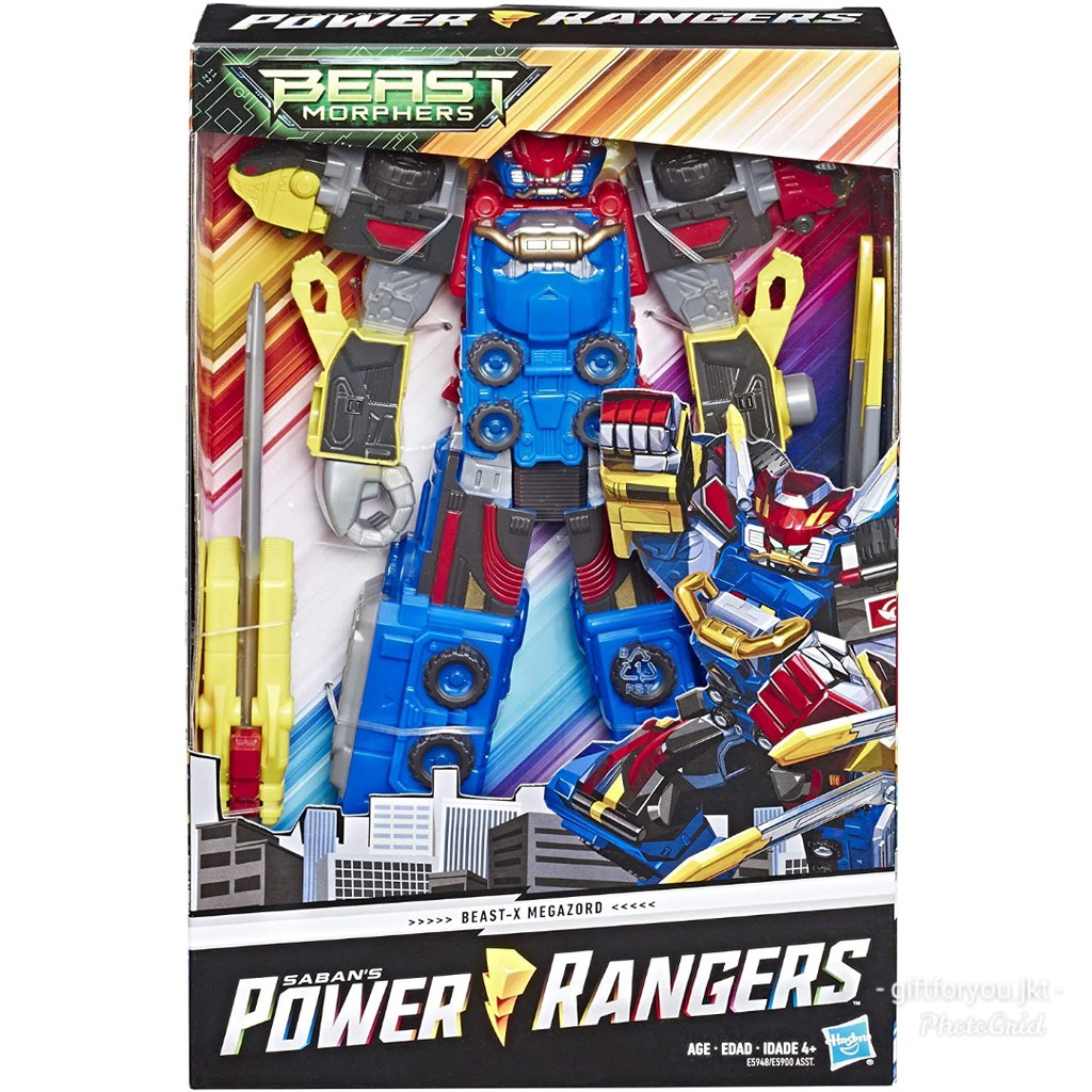 Jual Power Rangers Beast Morphers Beast-X Megazord 10" Mainan Robot ...