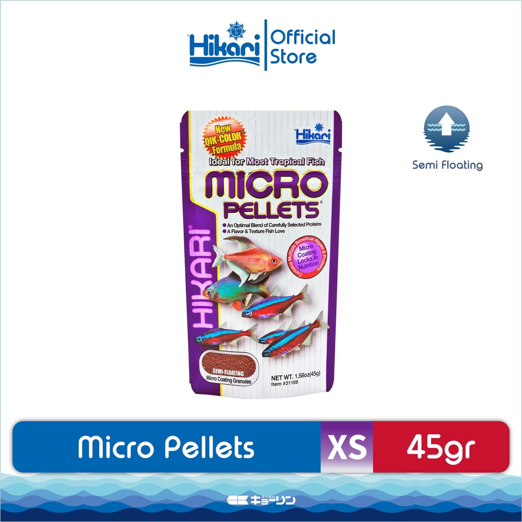 Jual Hikari Micro Pellets 45g - Makanan Ikan Hias kecil seperti tetra ...