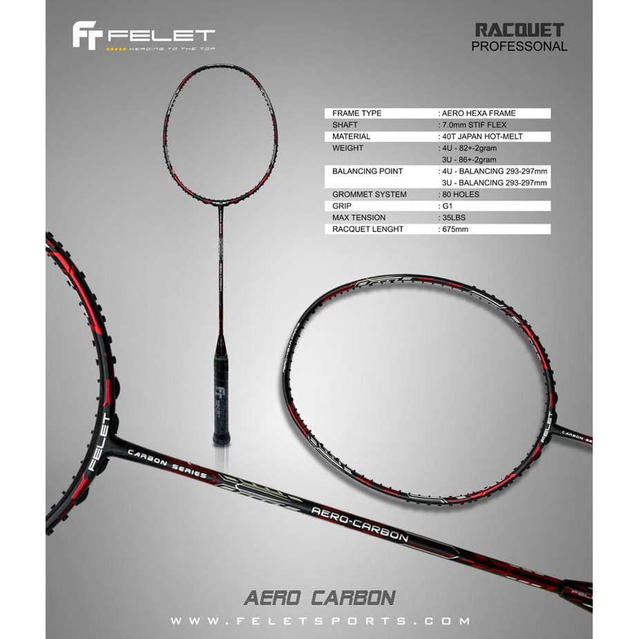 Jual RAKET FELET AERO CARBON | Shopee Indonesia
