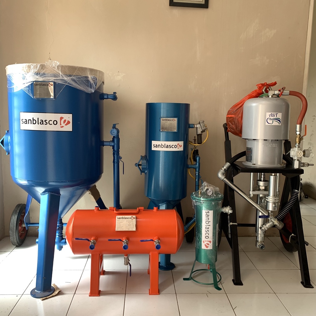 Jual Blasting Pot Sandblasting Pot 600Lbs Complete Set mesin ...