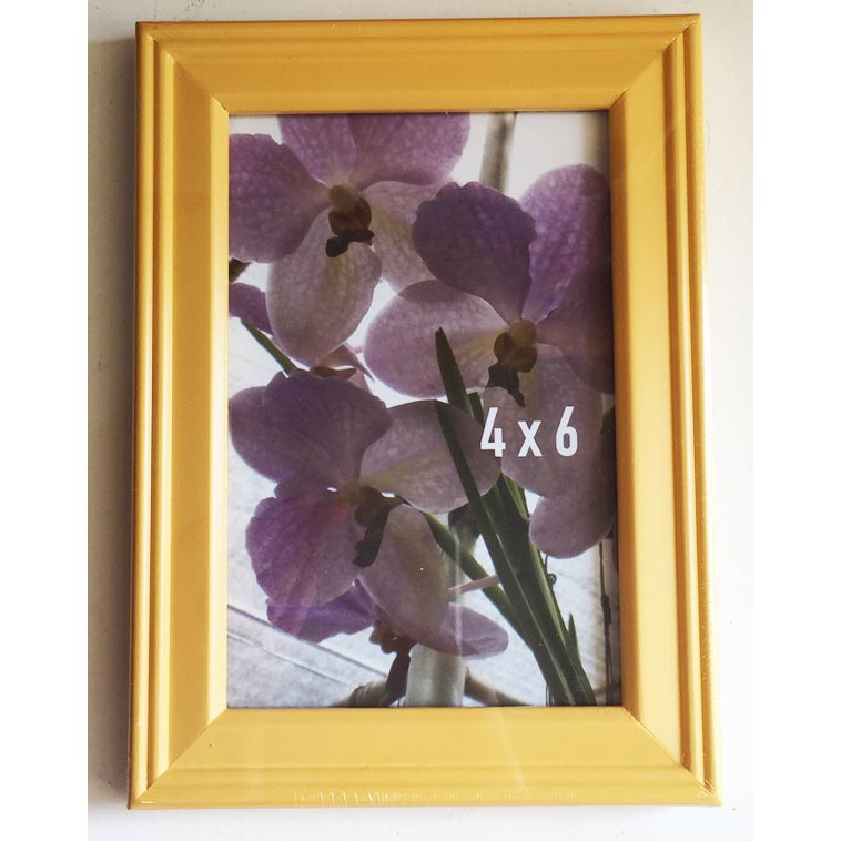 Jual Photo Frame Kayu / Pigura Foto ukuran 4R Kuning Pastel Kuning Muda ...