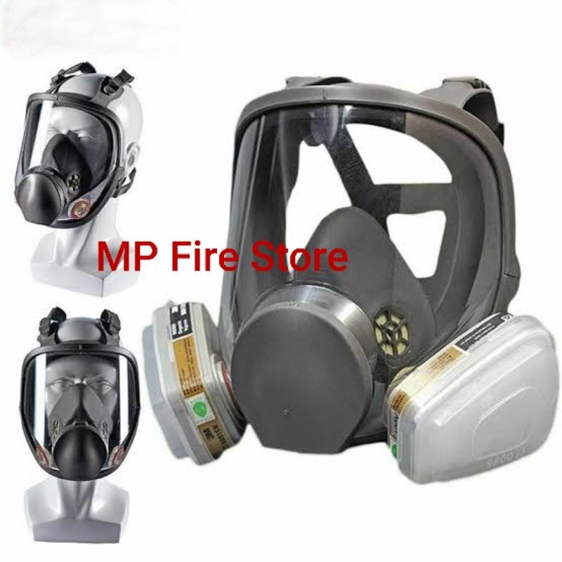 Jual Masker Full Face Mask Gas Respirator Amonia Acid Dust Debu Pemadam ...