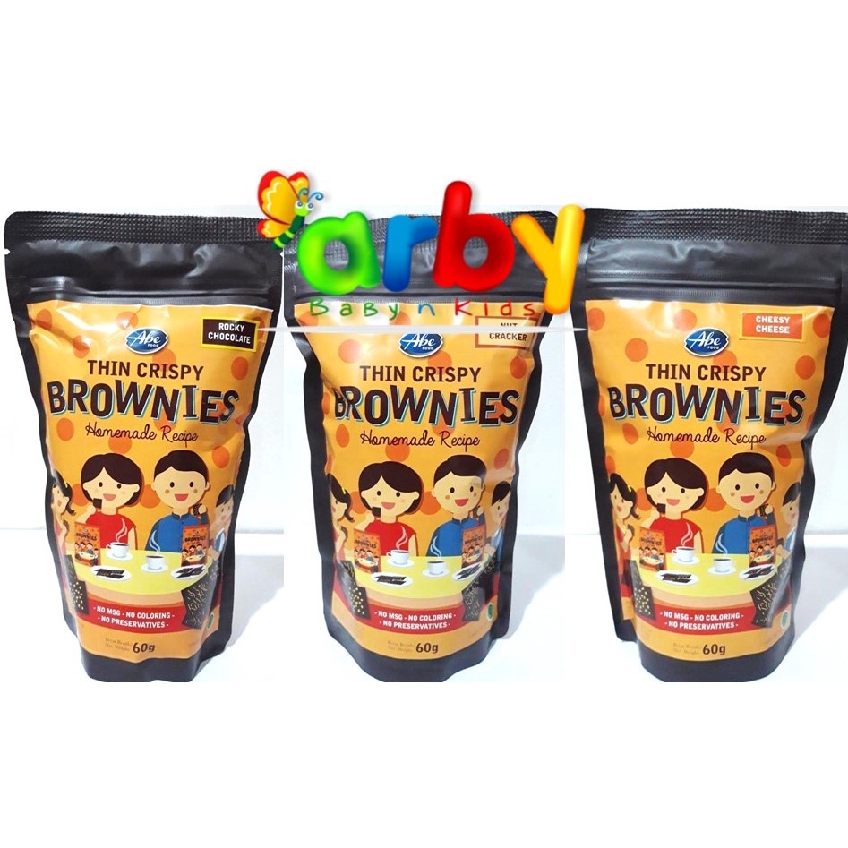Jual Abe Food Thin Crispy Brownies (Snack Bayi / Anak) - 60gr | Shopee ...