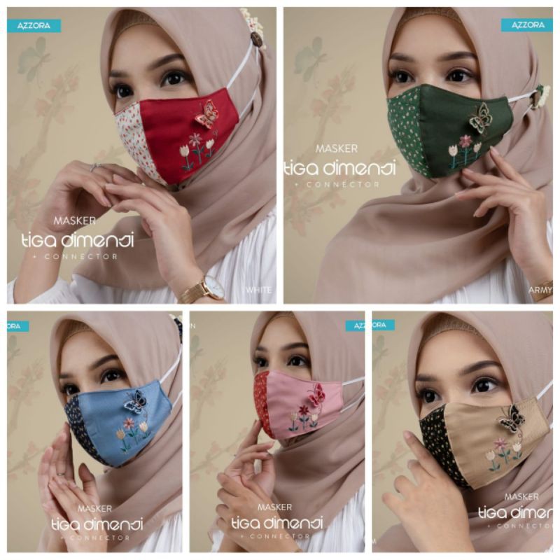 Jual masker tiga dimensi free connector | Shopee Indonesia