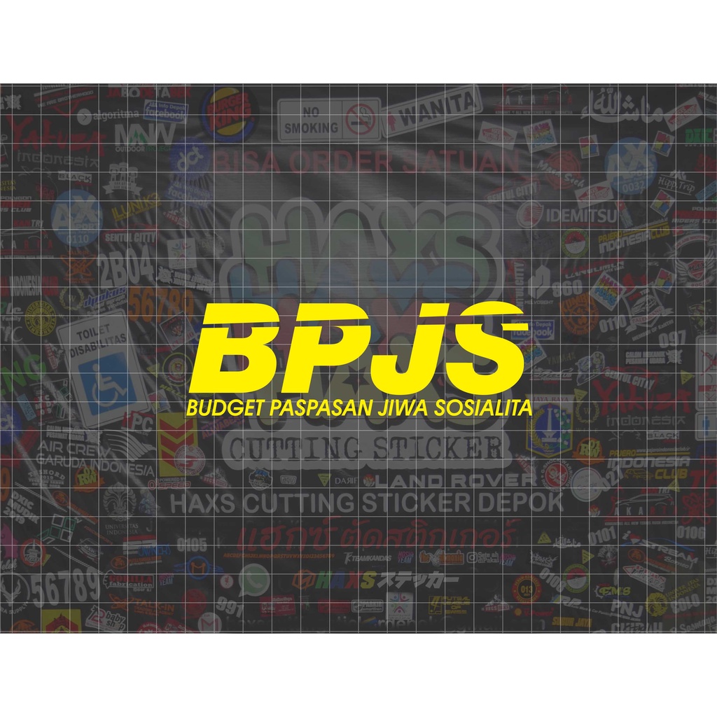 Jual Cutting Sticker BPJS Budget Paspasan Jiwa Sosialita Uk 12 Cm Untuk ...