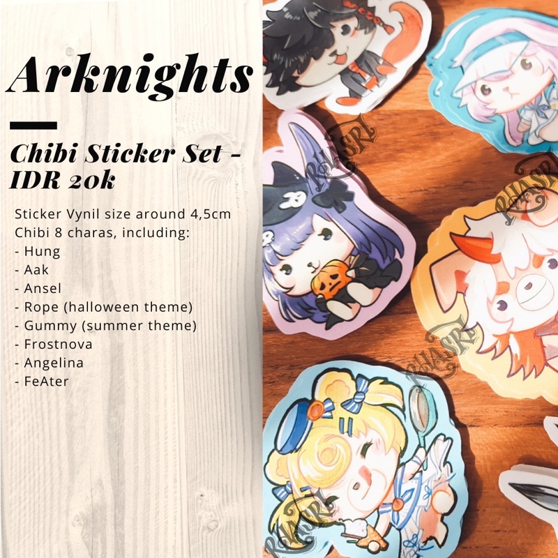 Jual sticker set Arknights Chibi hung aak ansel rope gummy frostnova ...