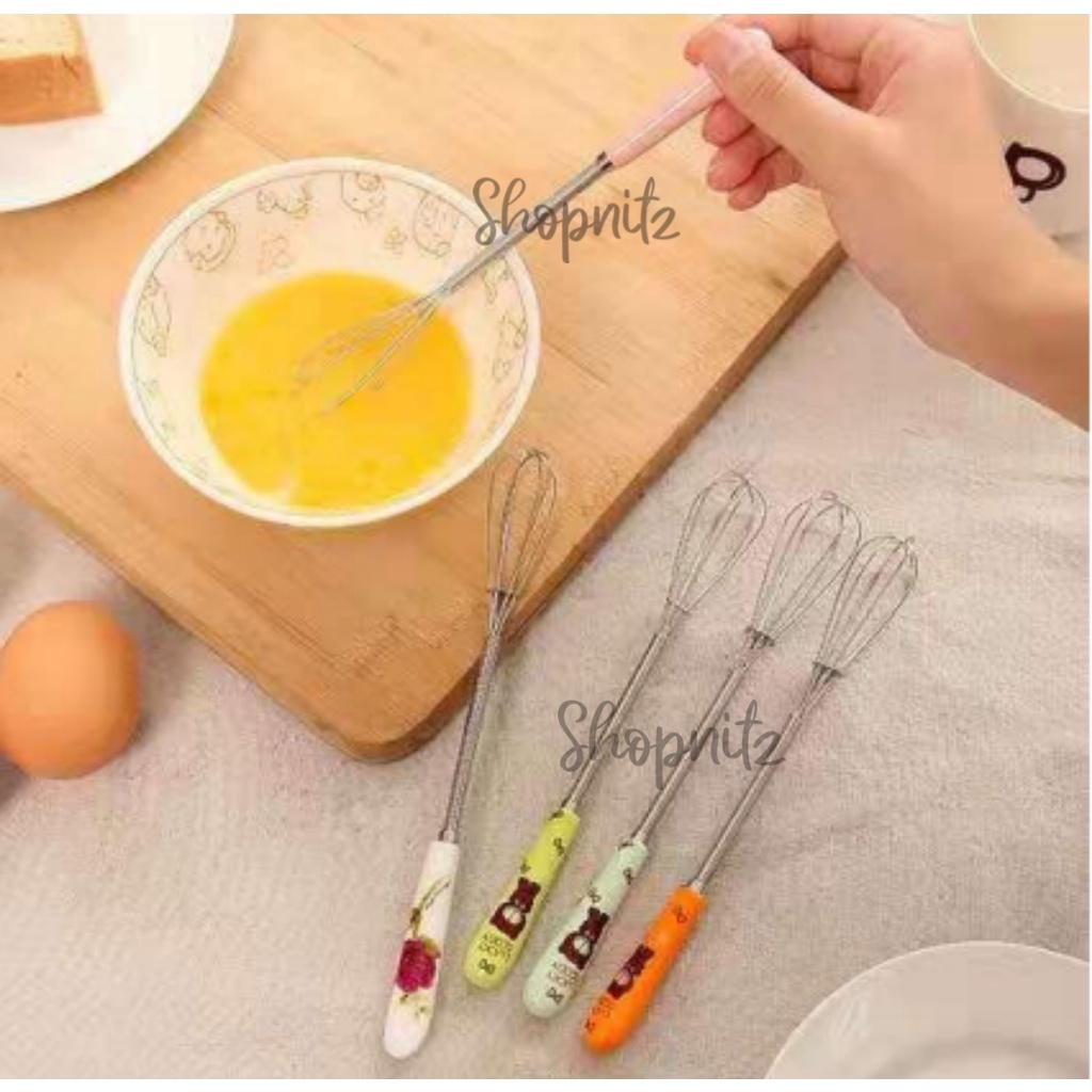 Jual Whisk Mini Egg Beater Kocokan telur Serbaguna Lucky Teddy Whisk ...